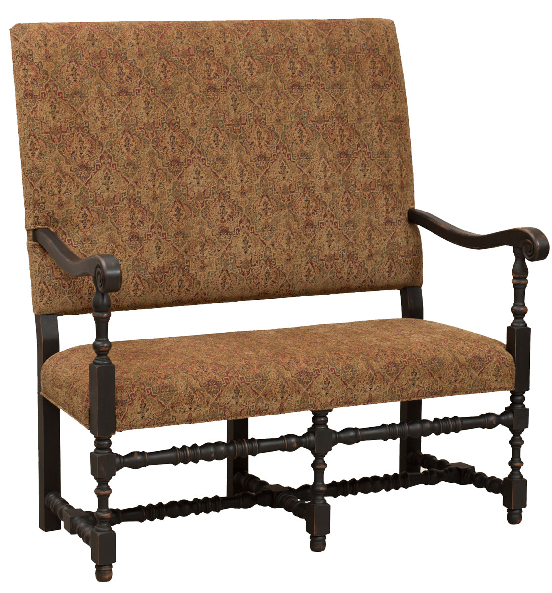 Jacobean Settle | Amish Solid Wood Bench Sofa | Amish Outlet Store ...